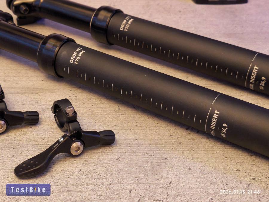 Új Ebike dropper post nyeregcső - karral együtt, 170mm/34.9